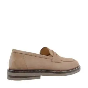Brunello Cucinelli Suede Penny Loafers