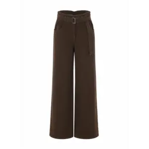 Brunello Cucinelli Belted Wide Jeans - Brown