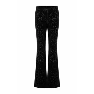 Gucci Floral Print Velour Devore' Pants - Black
