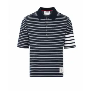 Thom Browne 4-bar Striped Polo - Blue