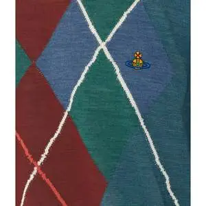 VIVIENNE WESTWOOD Argyle Crew Neck Long Sleeve Sweater
