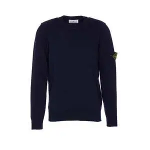 Stone Island Logo Sweater - Blue