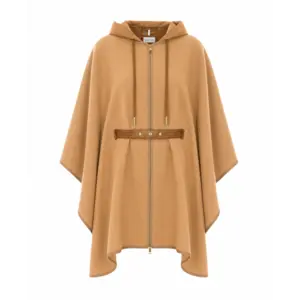 Moncler Logo Padded Cape - Cream