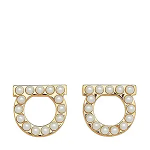 FERRAGAMO Pearl Gancini Earrings