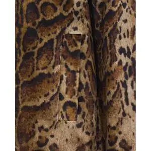 Etro Cropped Velvet Coat With Leopard Motif