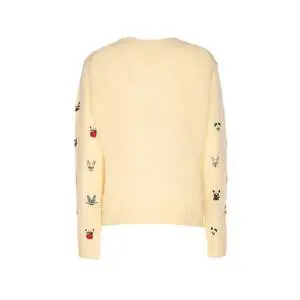 Loewe Embroidered Multicolor Effect Wool Sweater