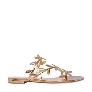 GIANVITO ROSSI Flavia Floral Print Leather Sandals