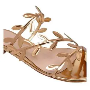 GIANVITO ROSSI Flavia Floral Print Leather Sandals