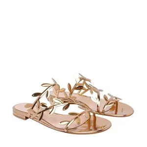 GIANVITO ROSSI Flavia Floral Print Leather Sandals