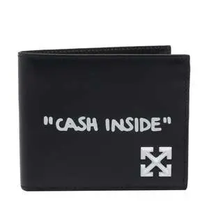 Off-White Bifold Jitney Quote Wallet - Black