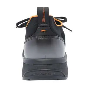 Santoni Fabric Lace-up Sneakers With Contrast Piping