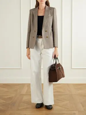 Tory Burch Romy Bauletto Suede Tote With Leather Trim - Brown