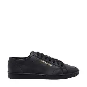 Saint Laurent Black Leather Lace-up Sneakers - Multicolor