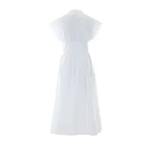 Alaïa Belted V-neck Dress - White