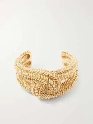 PAOLA SIGHINOLFI Maja 18-karat -plated Pewter Bangle - Gold