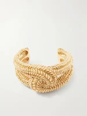 PAOLA SIGHINOLFI Maja 18-karat -plated Pewter Bangle - Gold