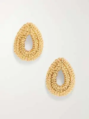 PAOLA SIGHINOLFI Loop 18-karat -plated Pewter Earrings
