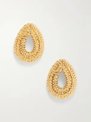 PAOLA SIGHINOLFI 18-karat -plated Pewter Loop Earrings - Gold