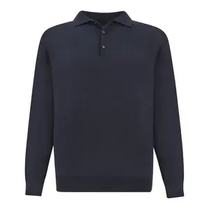 Paul & Shark Polo Shirt In 140's Superfine Merino Wool - Blue
