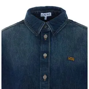 Loewe Short Sleeve Denim Shirt - Blue