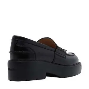 Miu Miu Logo Leather Loafers