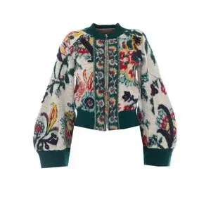 Sacai Floral Jacquard Knit Blouson