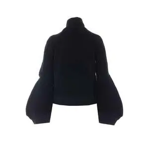 Sacai Knit Blouson With Puffed Sleeves