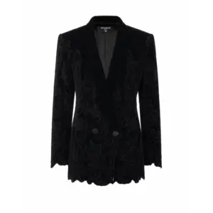 Balmain Velvet Embroidered Jacket - Black