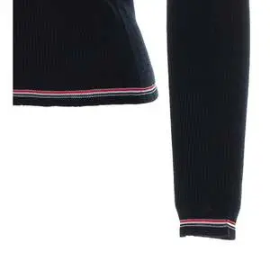 Thom Browne Ribbed Striped Logo Cardigan