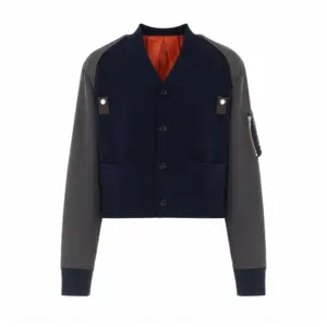 Sacai Color Block Cardigan - Green