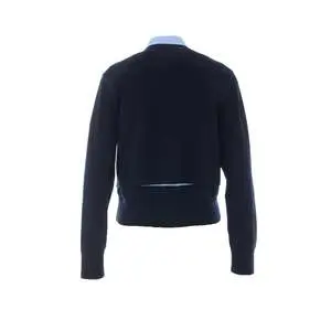 Sacai Poplin X Cotton Knit Cardigan - Blue