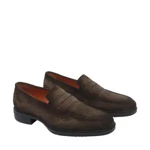 Santoni Suede Loafers Made In Italy