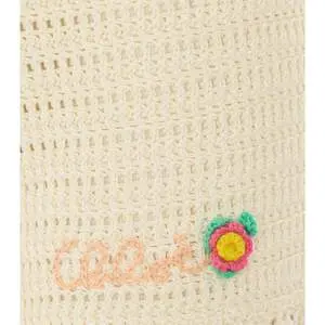Chloé Crochet Knit Shorts With Embroidered Logo Detail - White