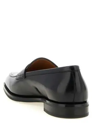 Santoni Gregor Loafers In Brushed Calf Leather