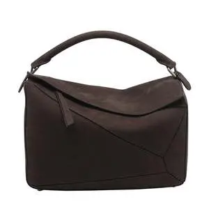 Loewe Large Nabuk Puzzle Handbag - Brown