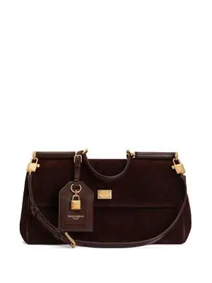 Dolce & Gabbana Medium My Sicily Bag In Split Calfskin - Brown