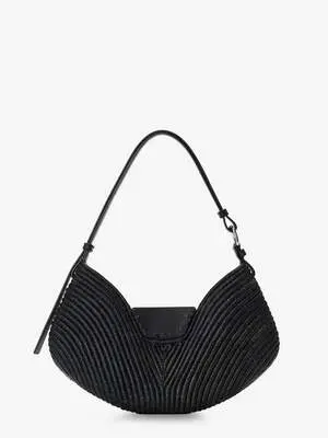 Loewe Paula's Ibiza-swing Raffia And Leather Shoulder Bag