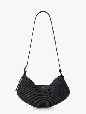 Loewe Paula's Ibiza-swing Raffia And Leather Shoulder Bag