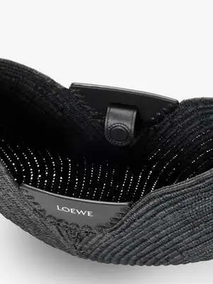 Loewe Paula's Ibiza-swing Raffia And Leather Shoulder Bag