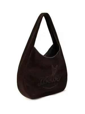 Loewe Roomy Suede Calfskin Hobo Shoulder Bag