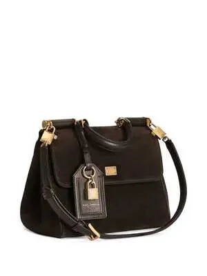 Dolce & Gabbana Small My Sicily Bag In Split Calfskin - Brown