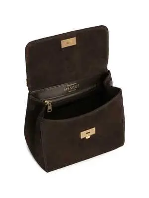 Dolce & Gabbana Small My Sicily Bag In Split Calfskin - Brown