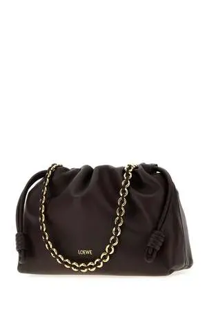 Loewe Nappa Leather Medium Flamenco Clutch - Brown