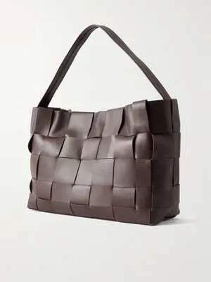 ST. AGNI Woven Large Leather Tote