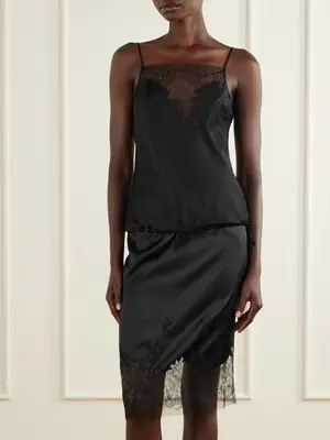 Carine Gilson Lace-trimmed Silk Cami