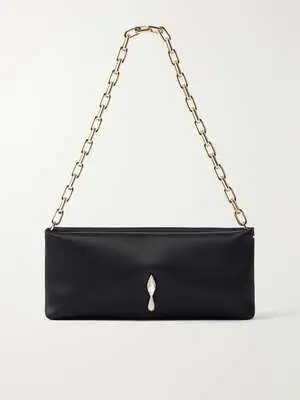 CHRISTIAN LOUBOUTIN Maykimay Crystal-embellished Satin Shoulder-bag