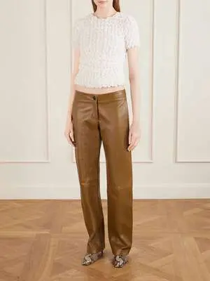 Khaite Polly Ruched Silk-chiffon Top