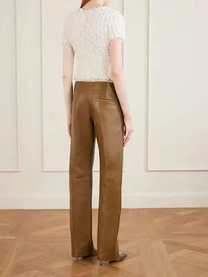Khaite Polly Ruched Silk-chiffon Top