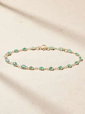 Jia Jia Chakra 18-karat Gold Emerald Bracelet