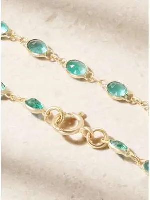 Jia Jia Chakra 18-karat Gold Emerald Bracelet
